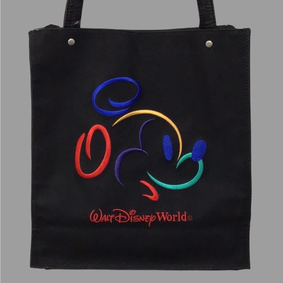 Disney | Bags | Vintage Walt Disney World Embroidered Tote Bag Mickey ...